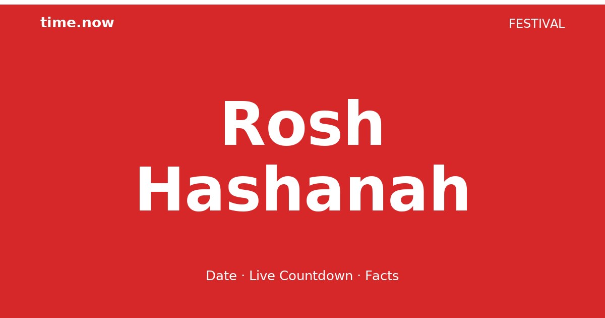 Rosh Hashaná 2026 - Fecha y Cuenta Regresiva en Vivo
