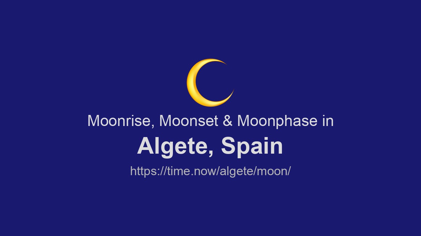 Moonrise, Moonset & Moon Phases in Algete | Time.now