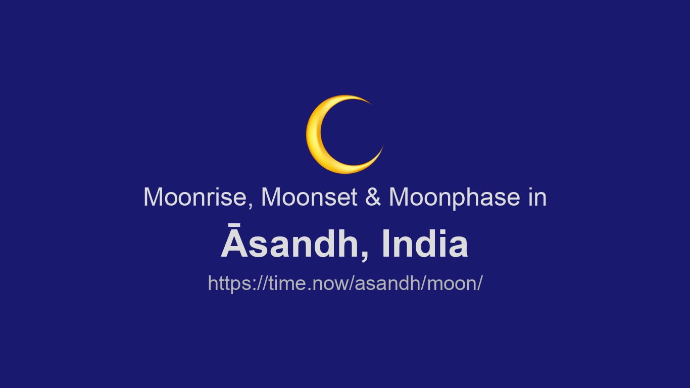 Moonrise, Moonset & Moon Phases in Āsandh | Time.now