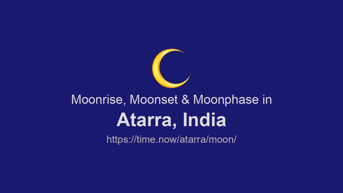 Moonrise, Moonset & Moon Phases in Atarra | Time.now
