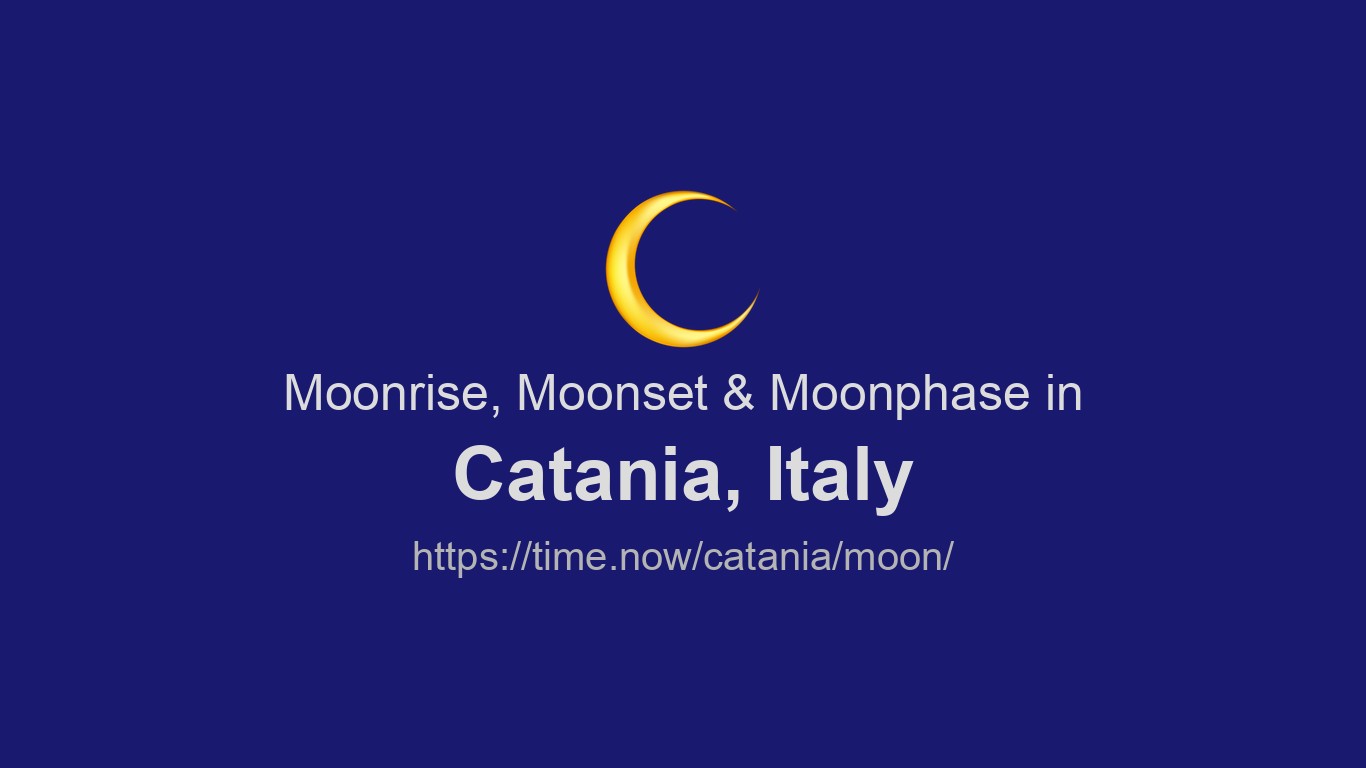 Moonrise, Moonset & Moon Phases in Catania | Time.now