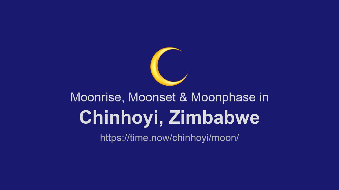 Moonrise, Moonset & Moon Phases in Chinhoyi | Time.now