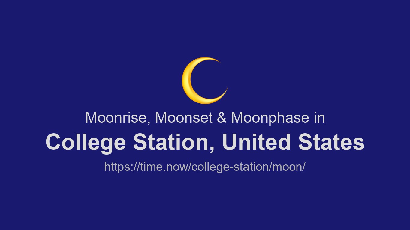 Moonrise, Moonset & Moon Phases in College Station | Time.now