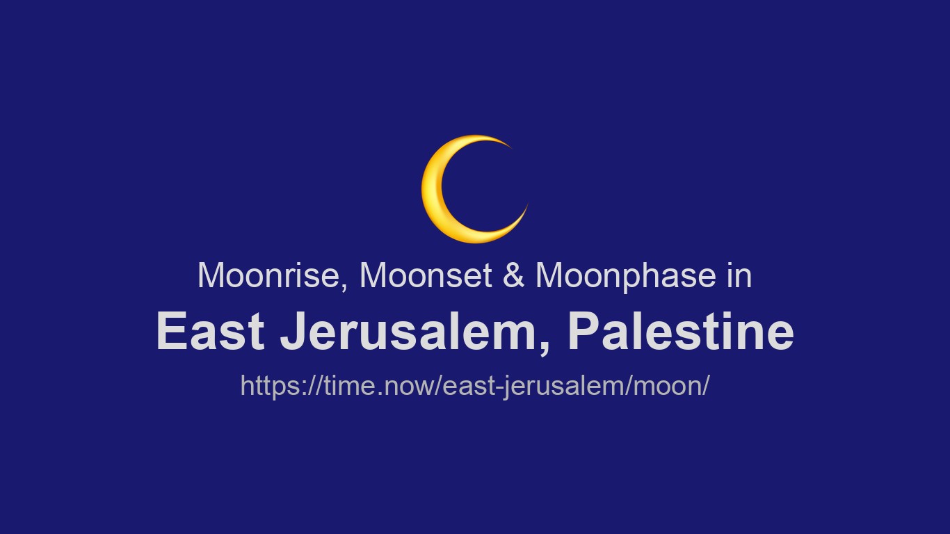 Moonrise, Moonset & Moon Phases in East Jerusalem