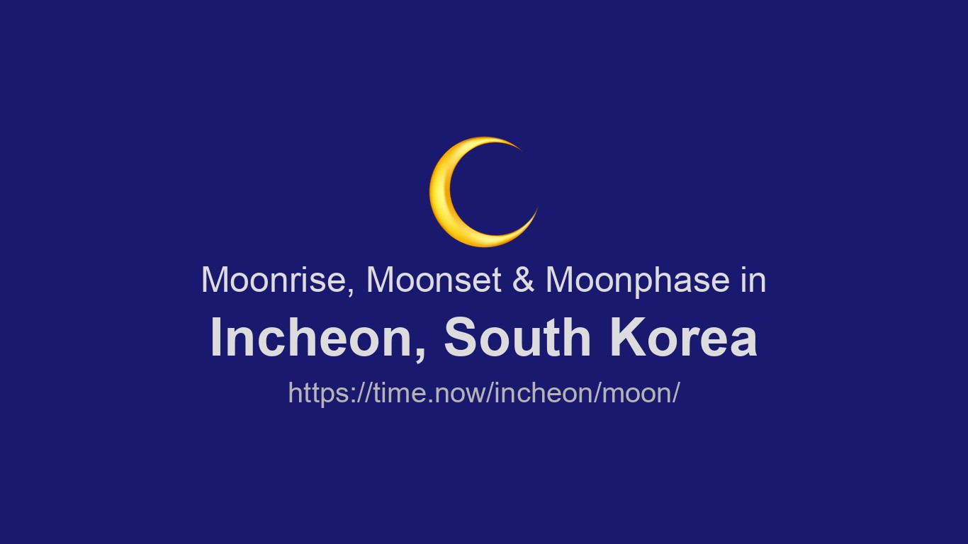 Moonrise, Moonset & Moon Phases in Incheon | Time.now