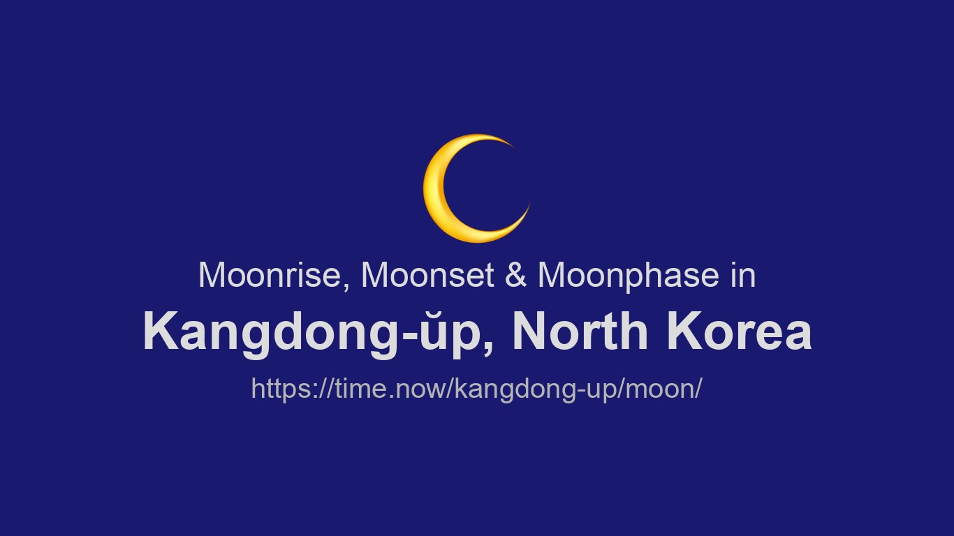 Moonrise, Moonset & Moon Phases in Kangdong-ŭp | Time.now