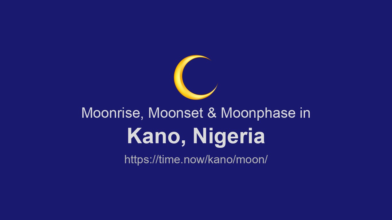 Moonrise, Moonset & Moon Phases in Kano | Time.now