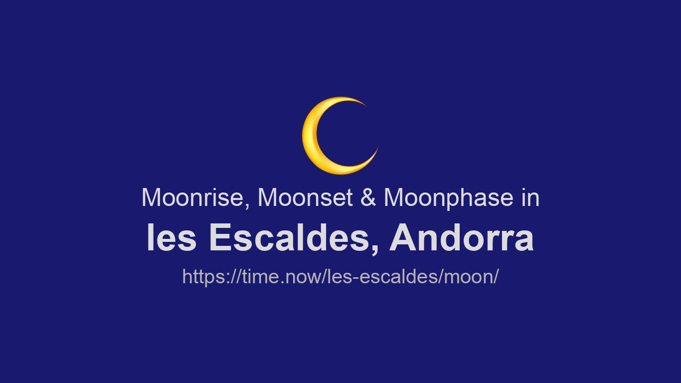 Moonrise, Moonset & Moon Phases in les Escaldes | Time.now