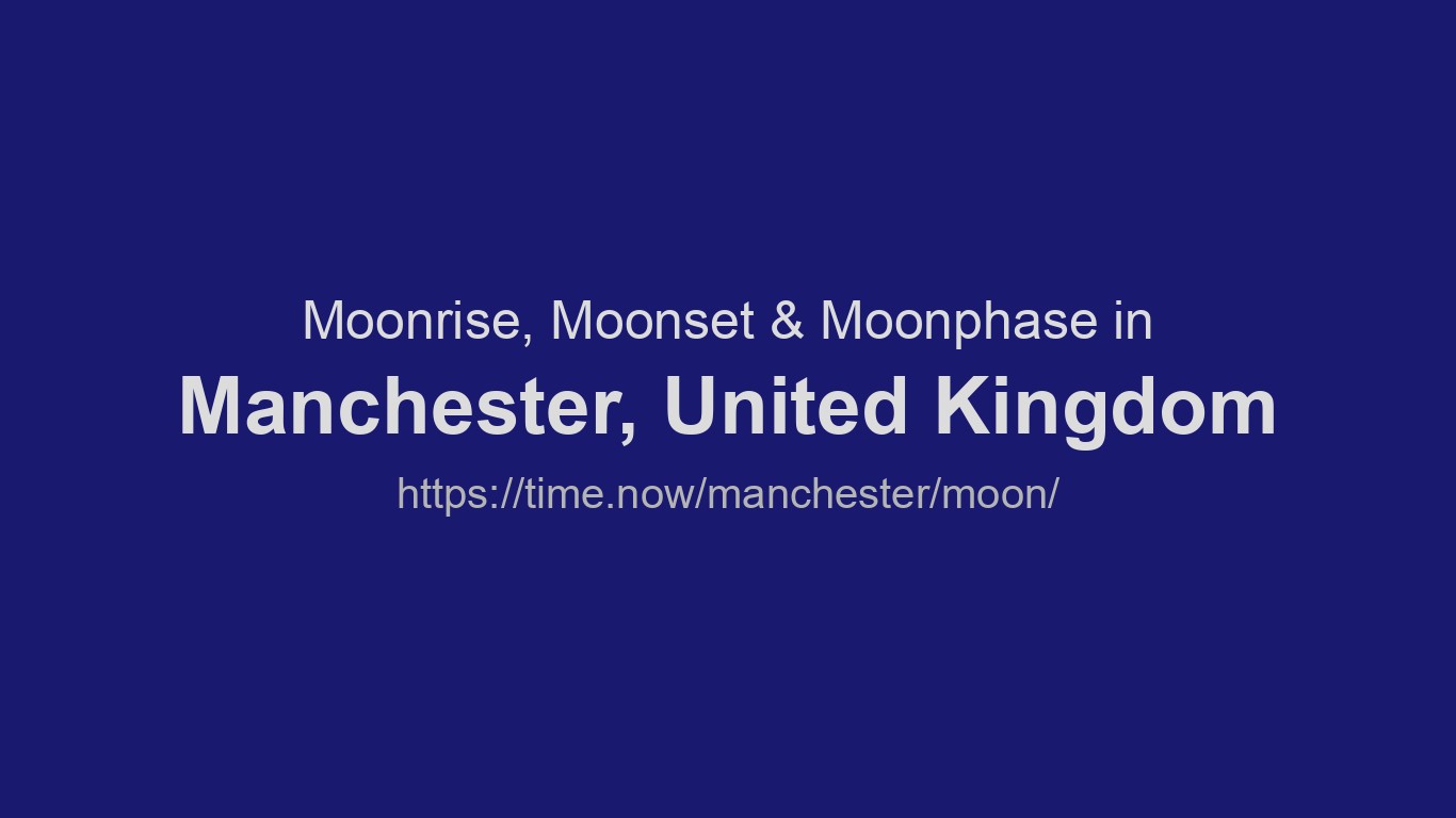 Moonrise, Moonset & Moon Phases in Manchester | Time.now