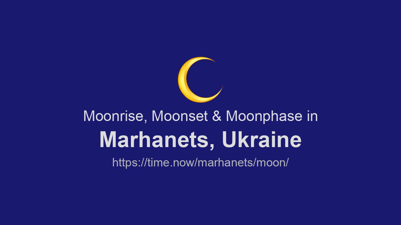 Moonrise, Moonset & Moon Phases in Marhanets | Time.now
