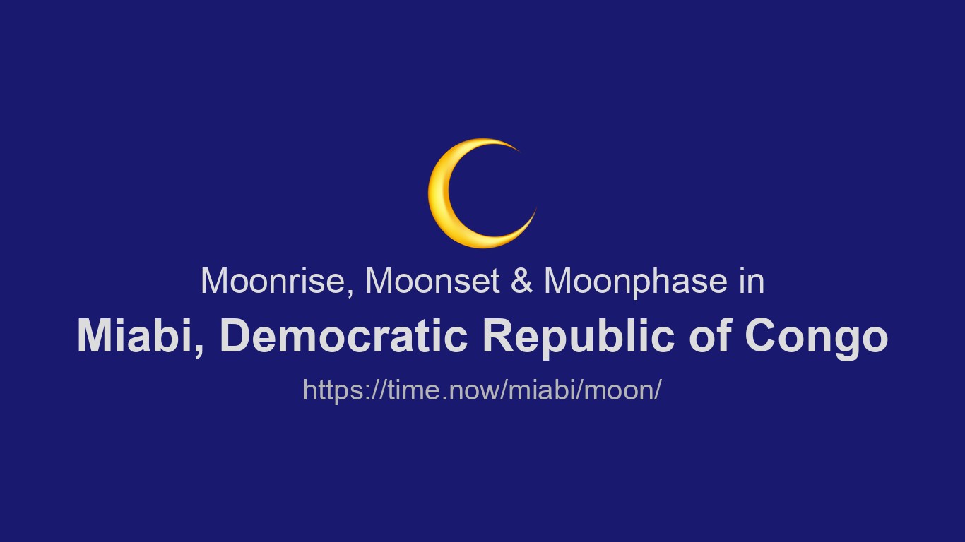 Moonrise, Moonset & Moon Phases in Miabi | Time.now