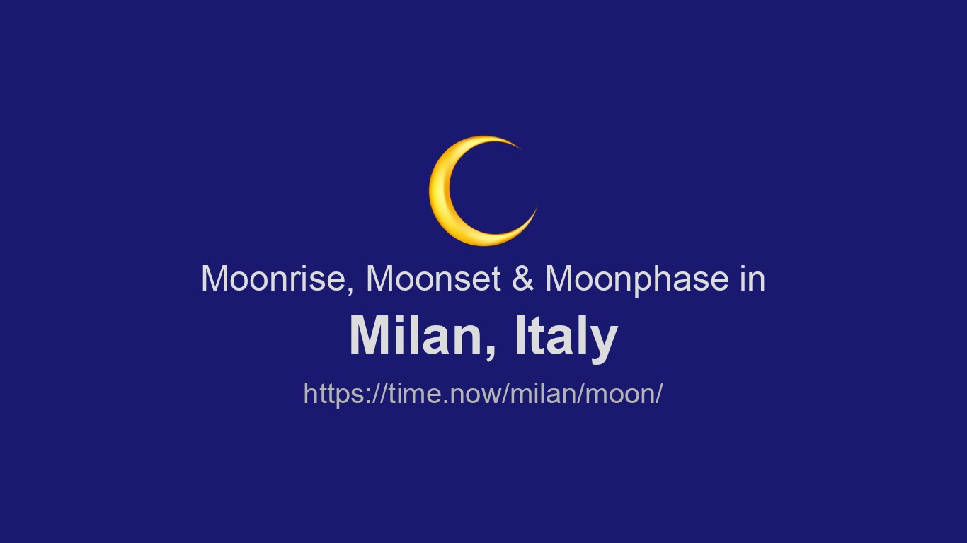 Moonrise, Moonset & Moon Phases in Milan | Time.now