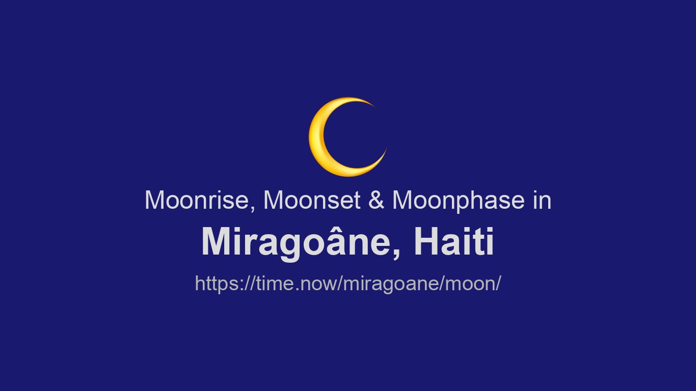 Moonrise, Moonset & Moon Phases in Miragoâne | Time.now