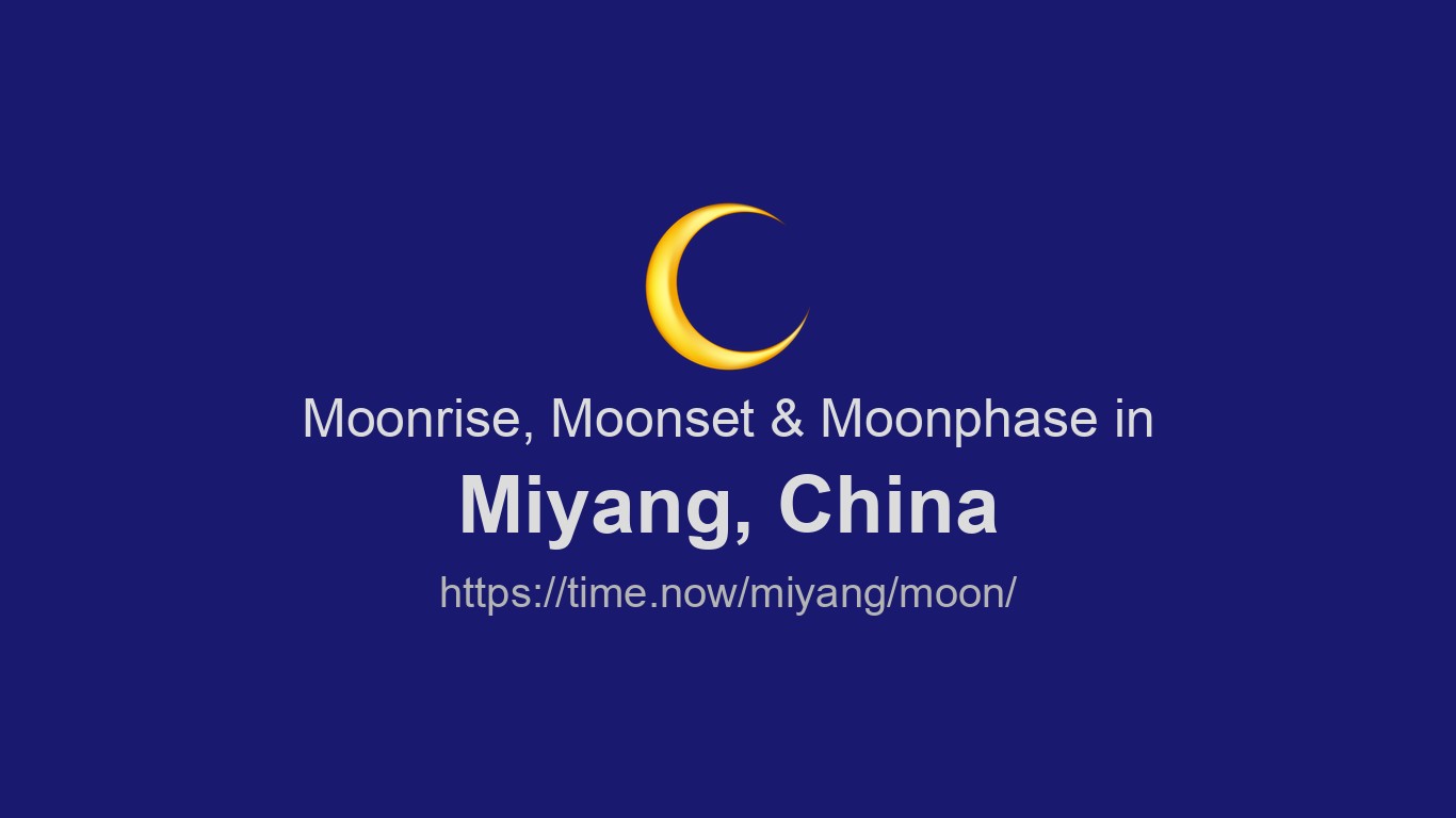Moonrise, Moonset & Moon Phases in Miyang | Time.now