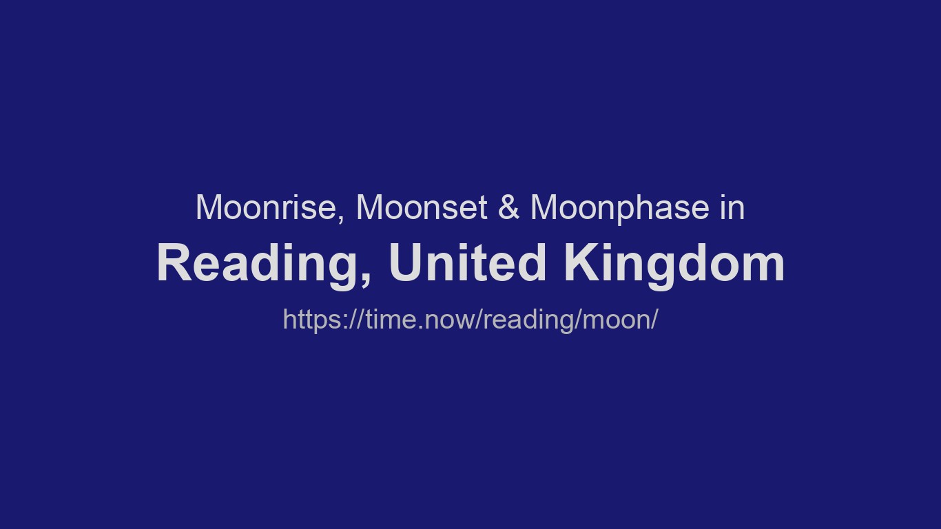 Moonrise, Moonset & Moon Phases in Reading | Time.now