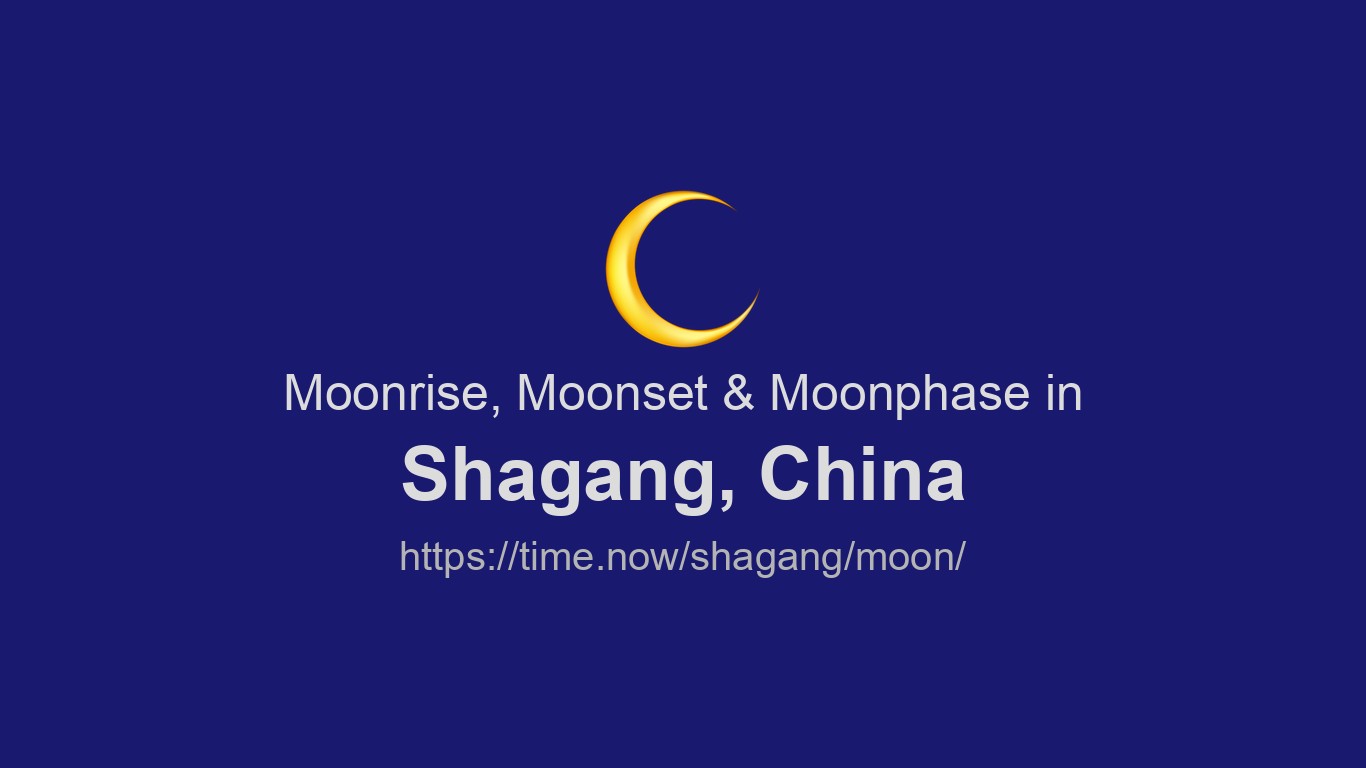 Moonrise, Moonset & Moon Phases in Shagang | Time.now