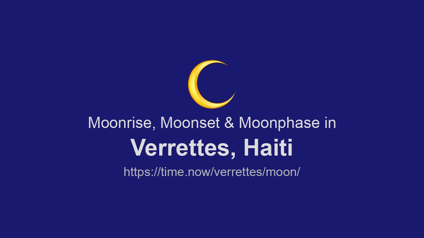 Moonrise, Moonset & Moon Phases in Verrettes | Time.now