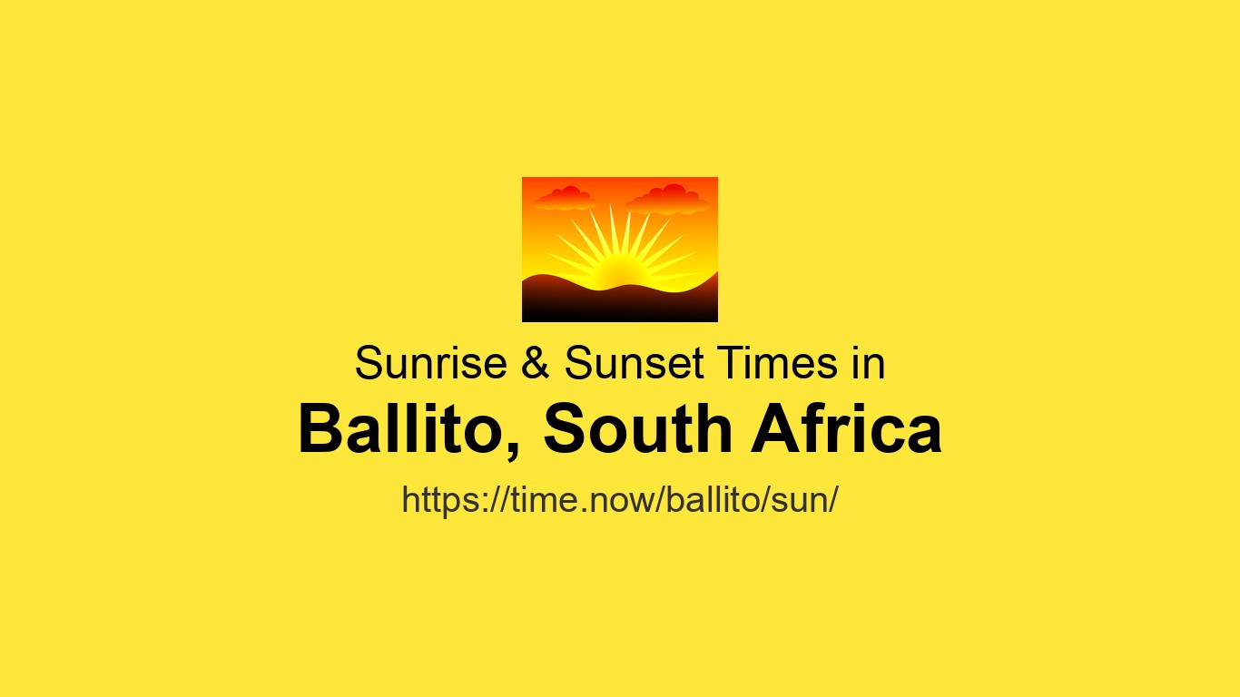 Sunrise & Sunset Times Today for Ballito, South Africa | Time.now