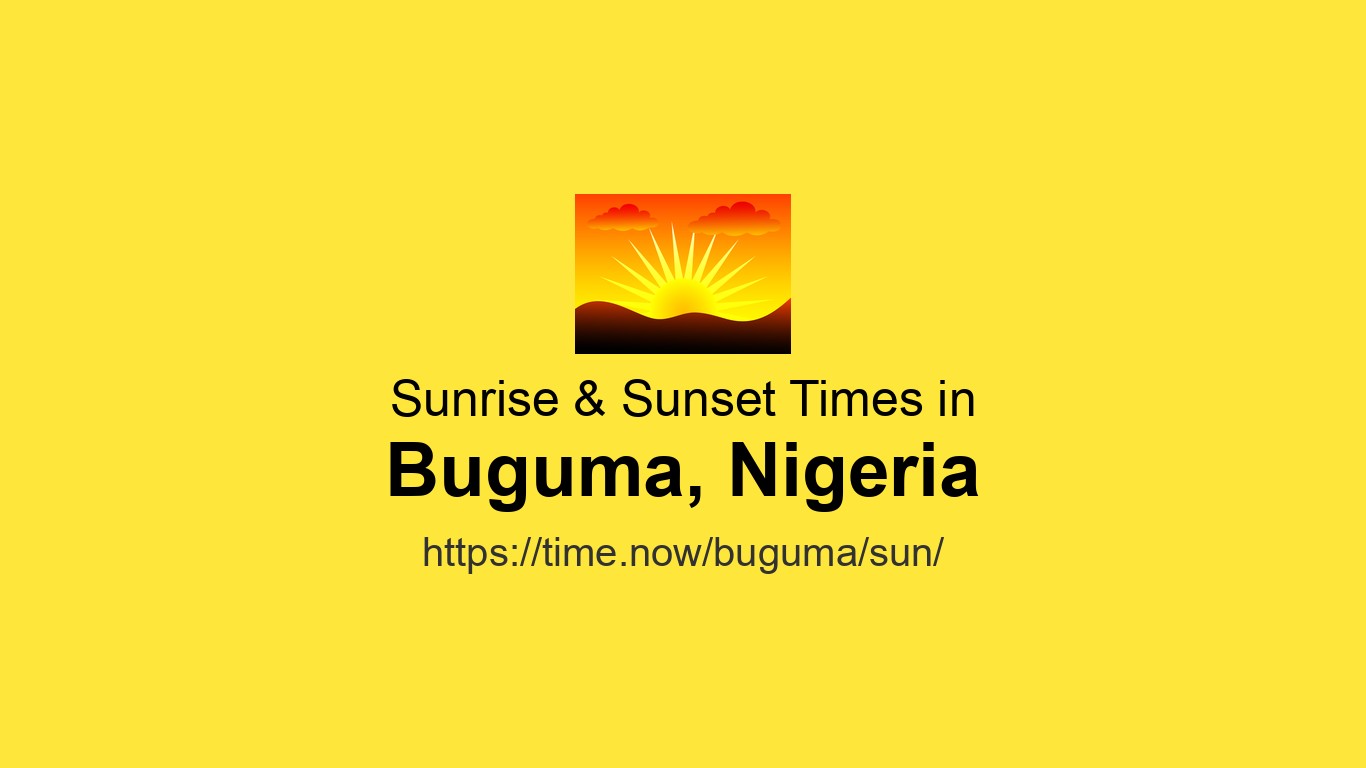 Sunrise & Sunset Times Today for Buguma, Nigeria | Time.now
