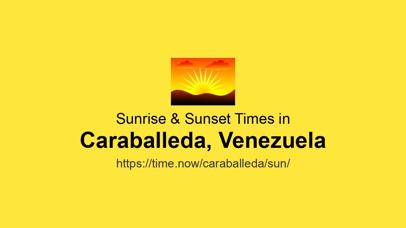 Sunrise & Sunset Times Today for Caraballeda, Venezuela | Time.now