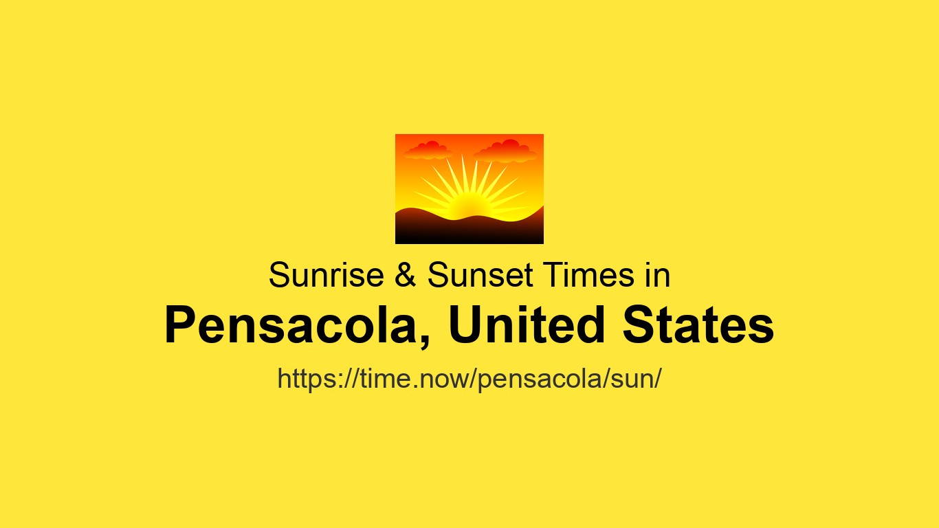Sunrise & Sunset Times Today for Pensacola, United States