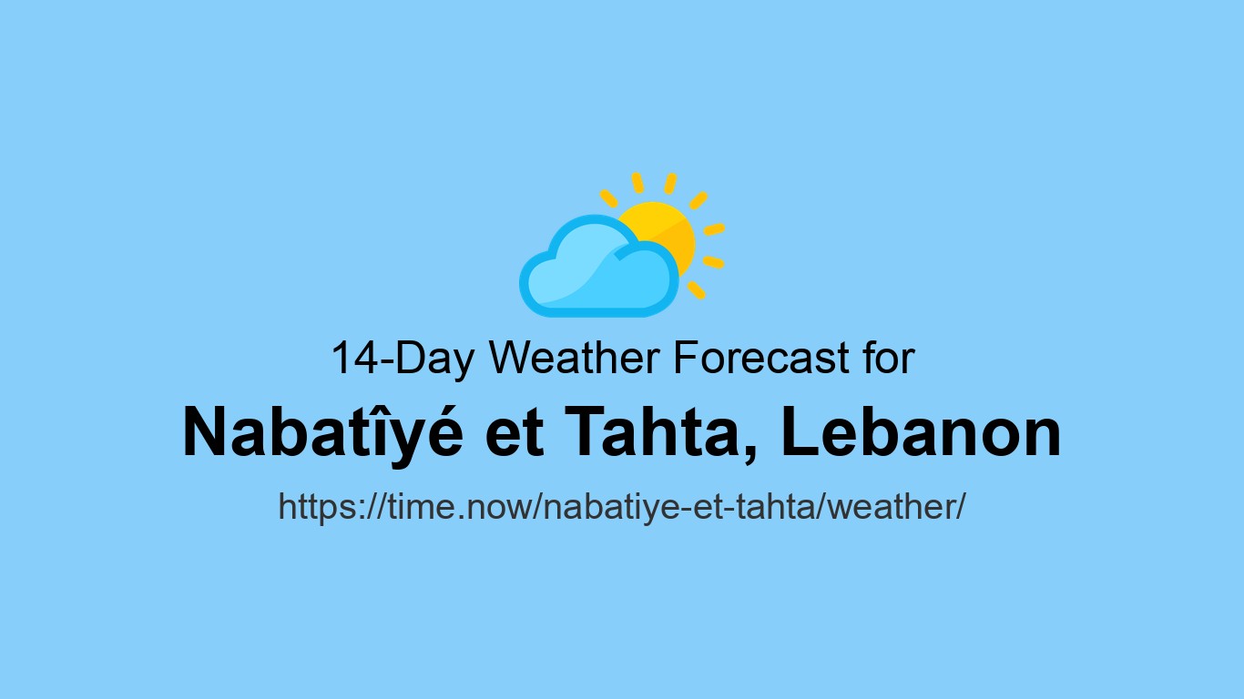 Weather in Nabatîyé et Tahta | Time.now