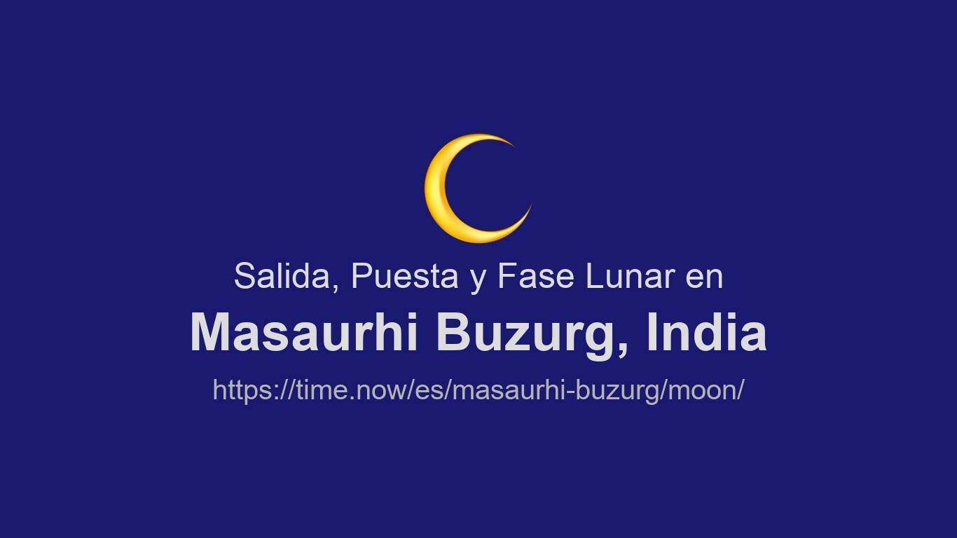 Salida, puesta y fases de la luna en Masaurhi Buzurg | Time.now