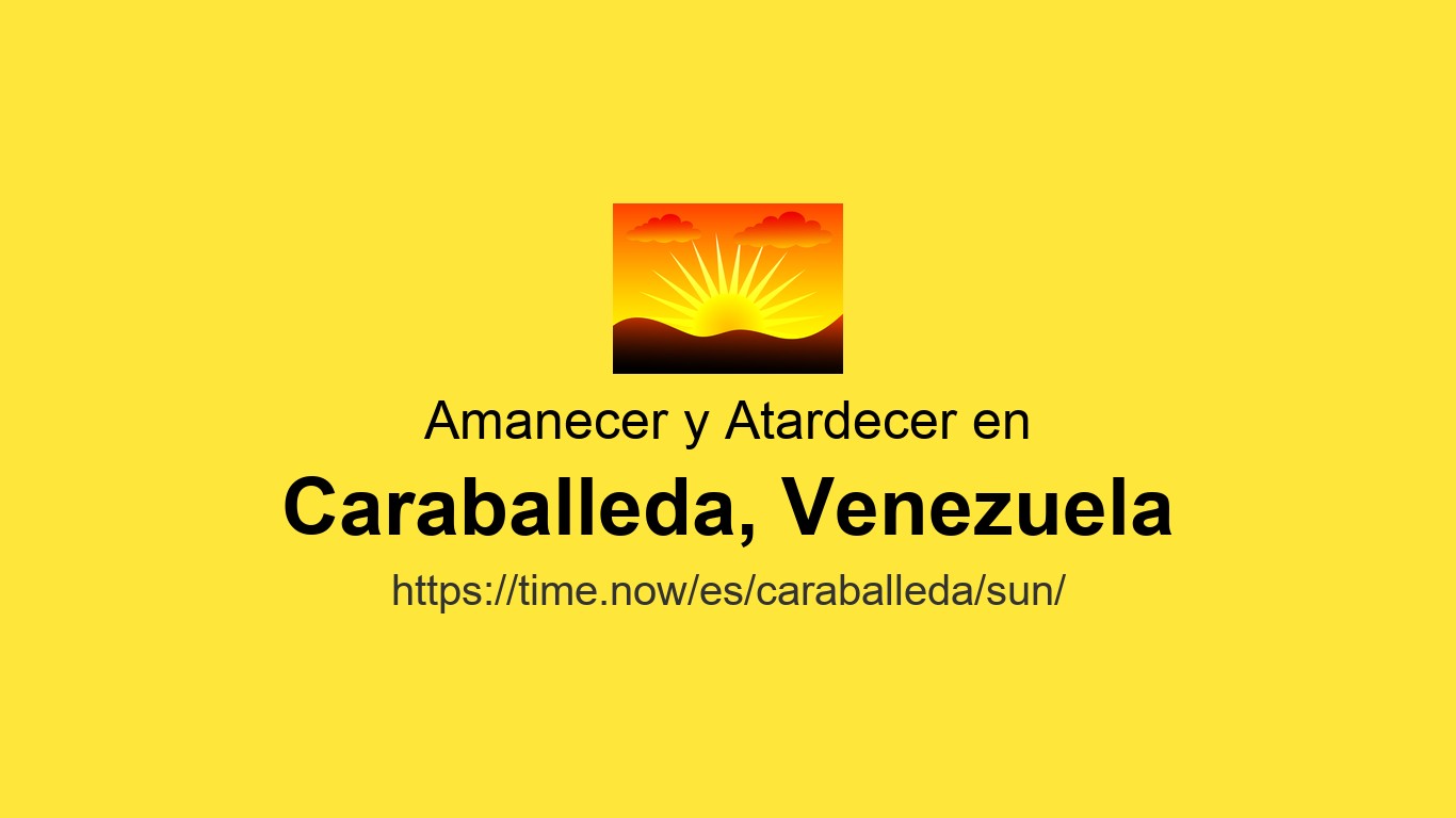 Horarios de amanecer y atardecer Hoy en Caraballeda, Venezuela | Time.now