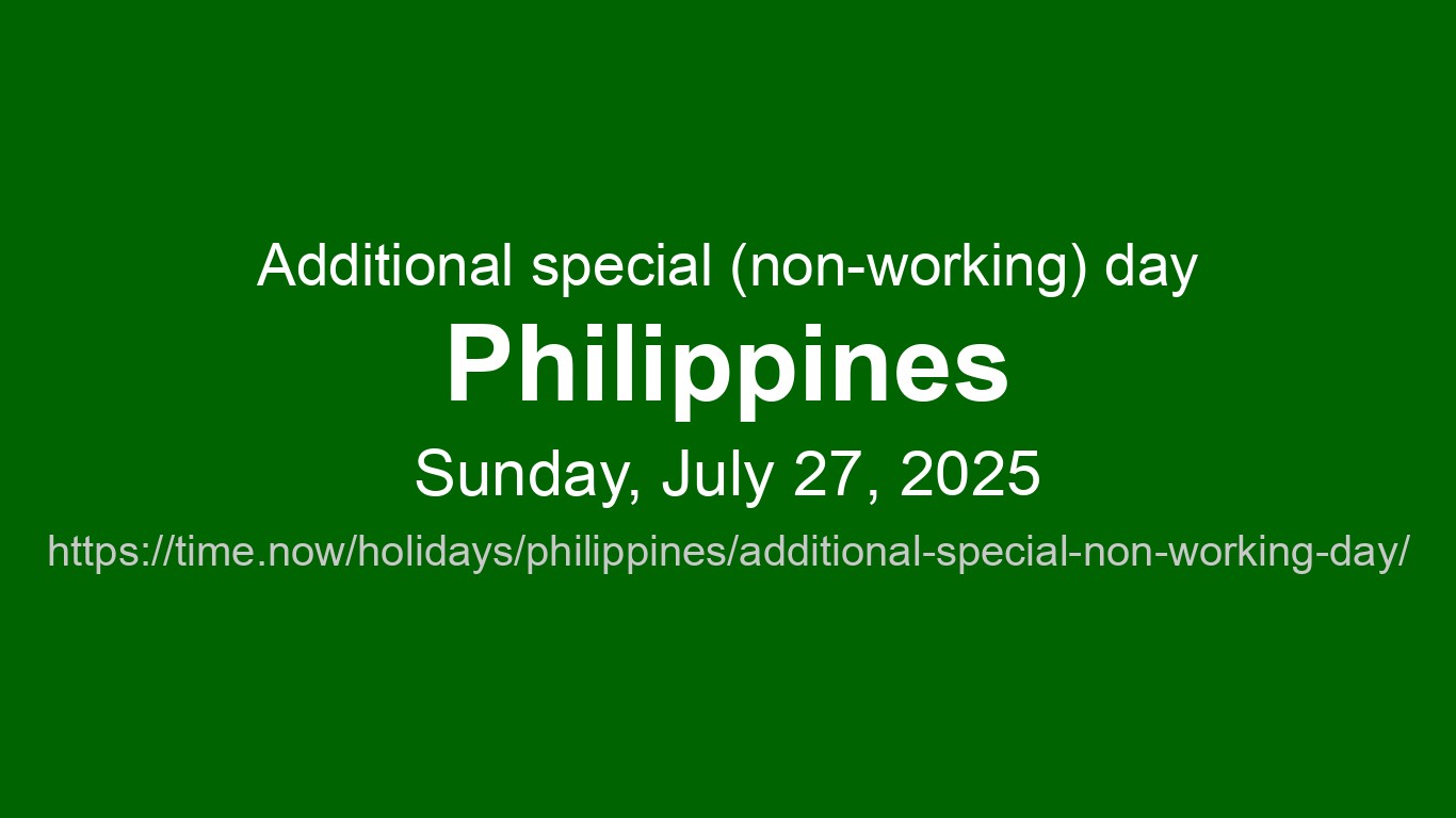 Additional special (non-working) day 2026 in Philippines - Dates and ...