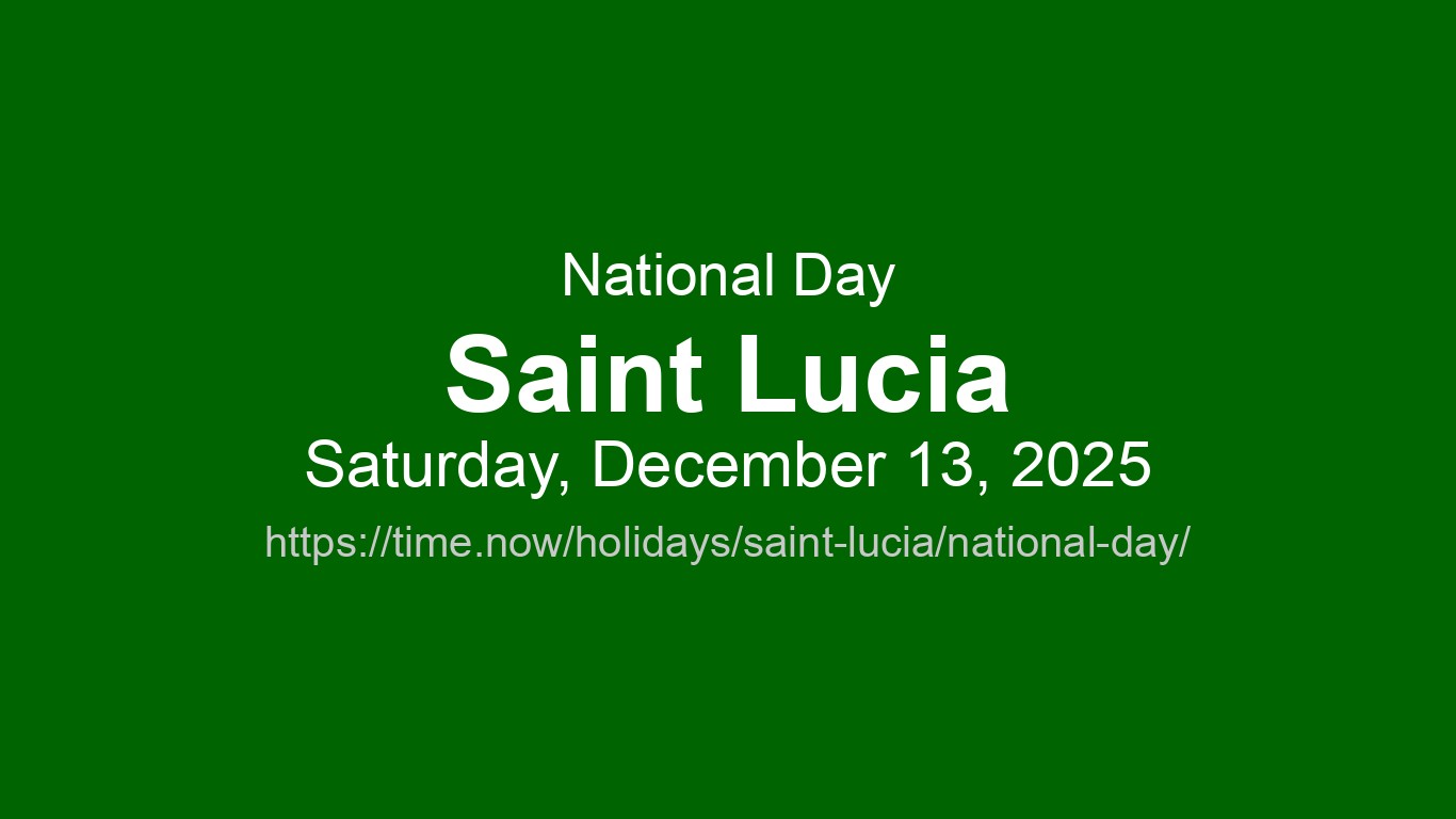 National Day 2025 in Saint Lucia - Dates and Observance | Time.now