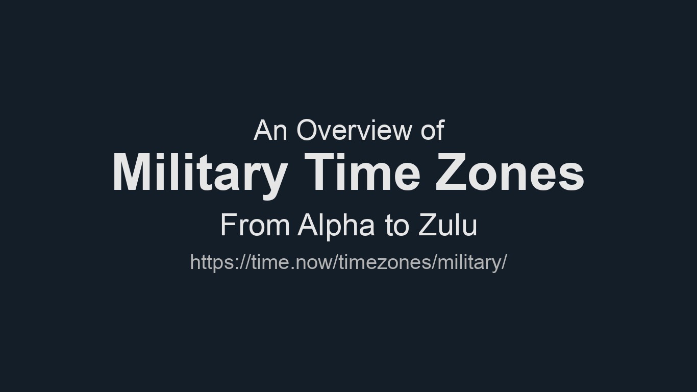 Military Time Zones Full Guide With Time Zones Chart Map