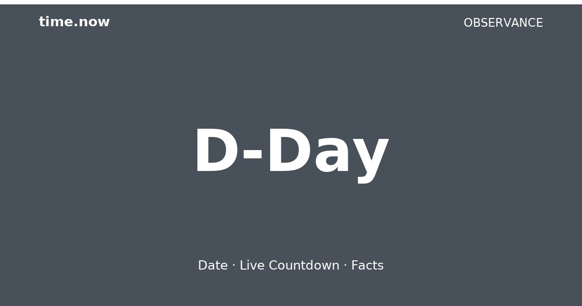 D-Day 2026: Date & Live Countdown | Time.now